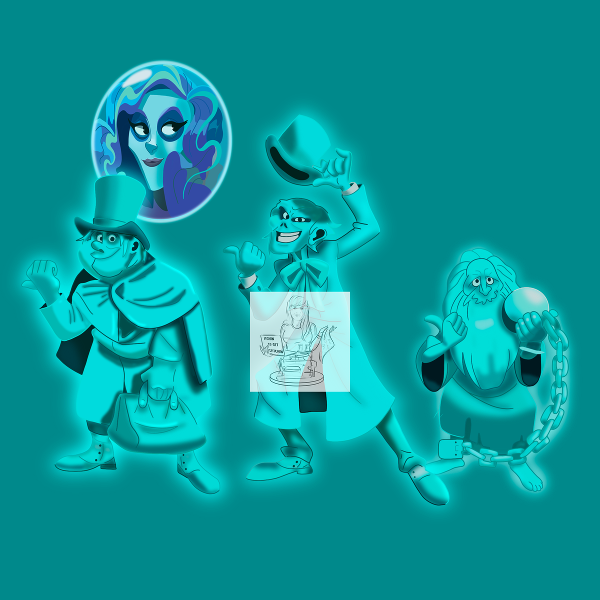 RTS - Glowing Ghouls Panel 4 - Options – Itchin To Get Stitchin Custom ...