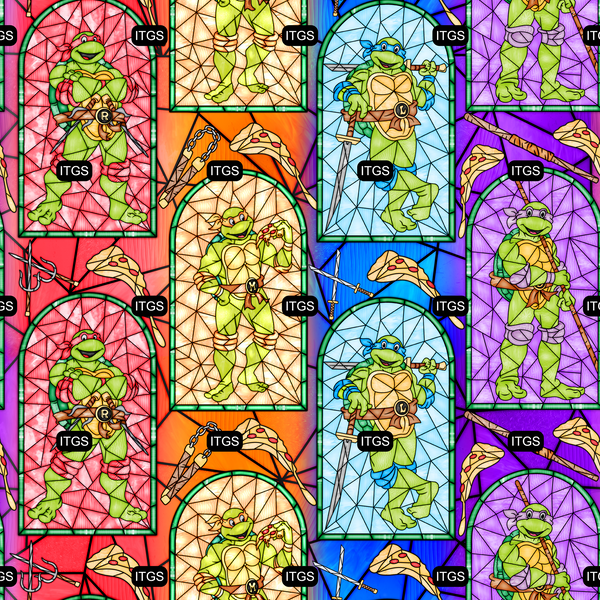 RTS - Stained Turtles Vinyl – Itchin To Get Stitchin Custom Fabrics