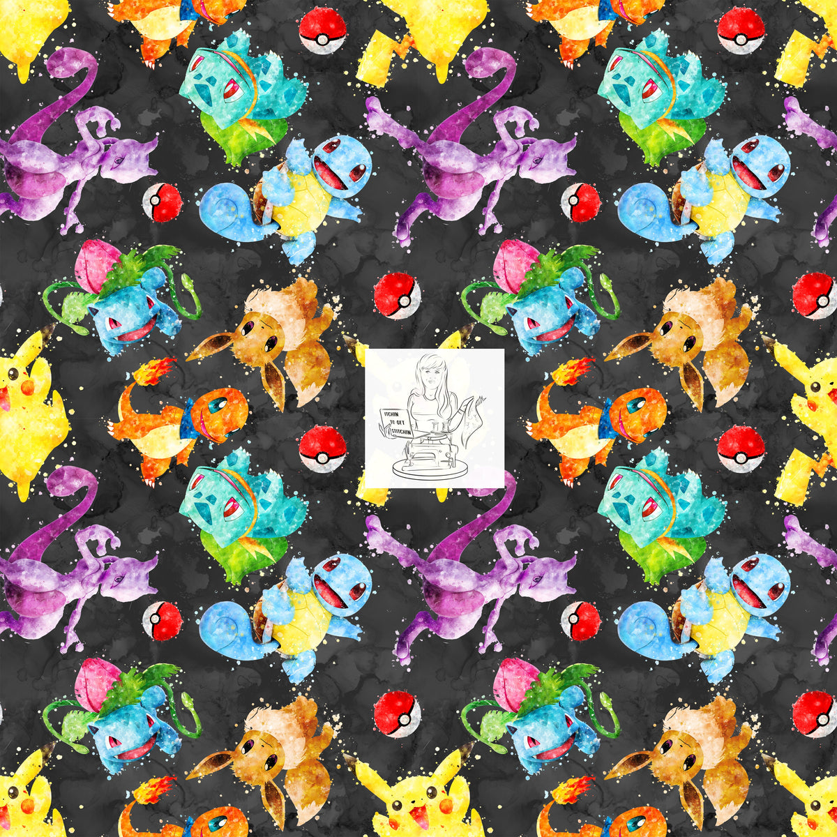 RTS - Poke Blackout Vinyl – Itchin To Get Stitchin Custom Fabrics