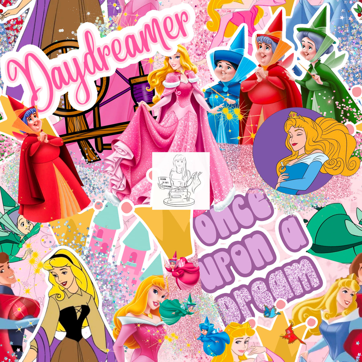 Princess Collage – Itchin To Get Stitchin Custom Fabrics