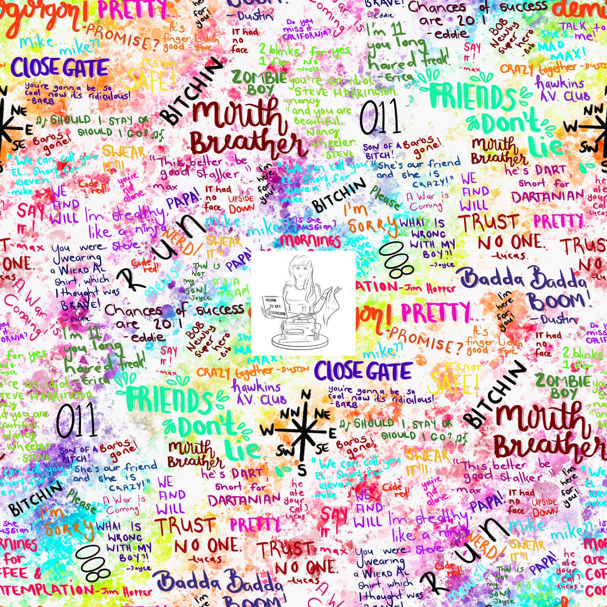 RTS - Strange Mashup Coordinate Words Vinyl – Itchin To Get Stitchin ...